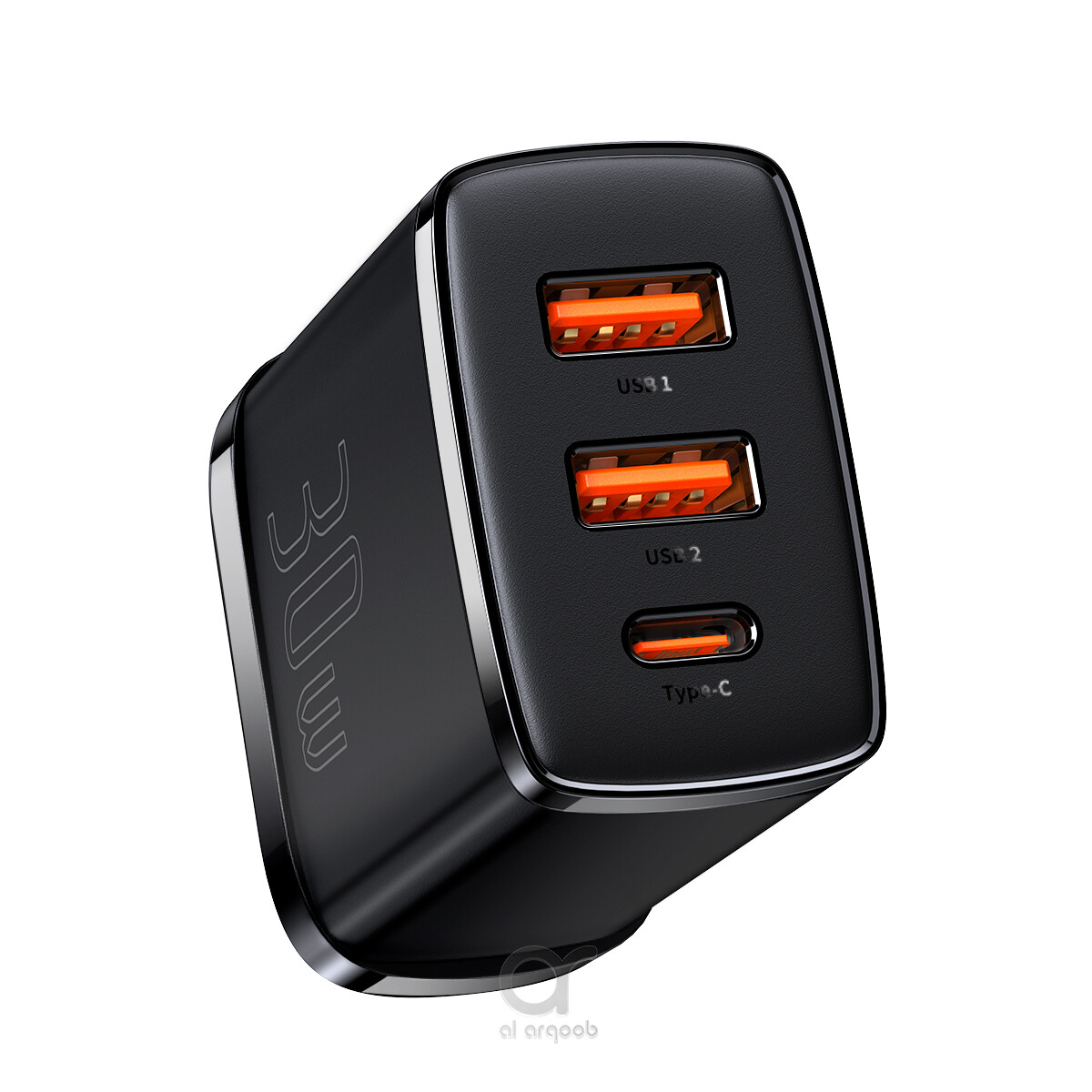 Baseus Compact Quick Charger 2U+C – 30W Triple-Port UK Plug Adapter ...