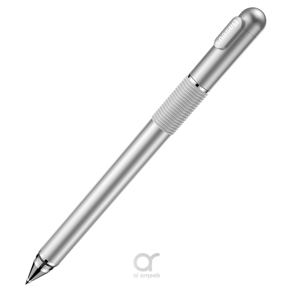 Double-Sided Capacitive Stylus with Precision Disc & Gel Pen - Silver ...