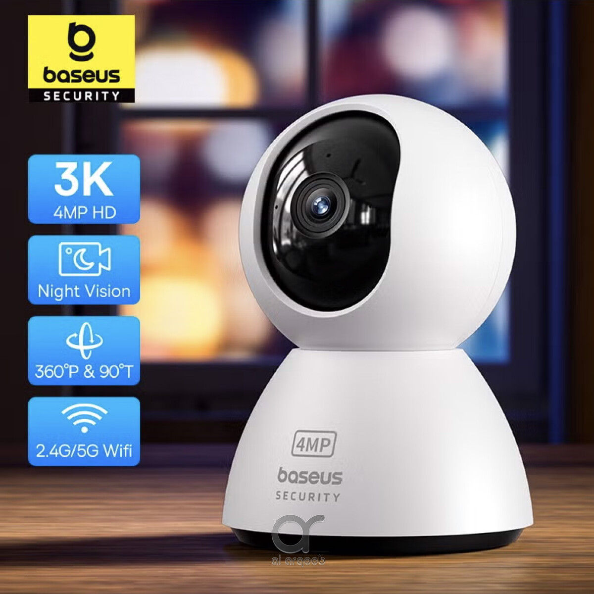 Baseus Security P1 Indoor 3K Wi-Fi Camera, AI Detection, 360° Pan ...